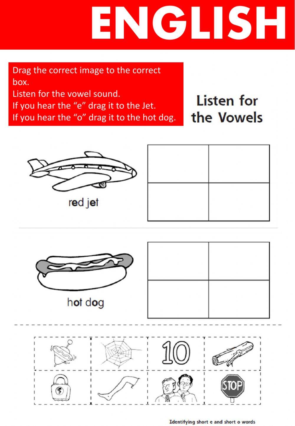 Short -e- Sound worksheet | Live Worksheets