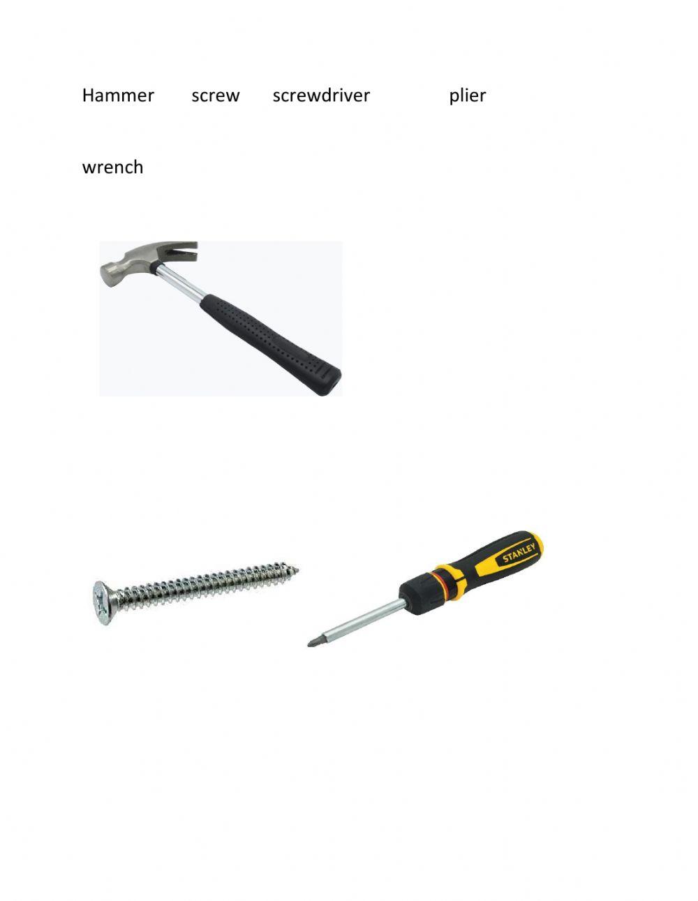 Tools online worksheet for fourth grade | Live Worksheets