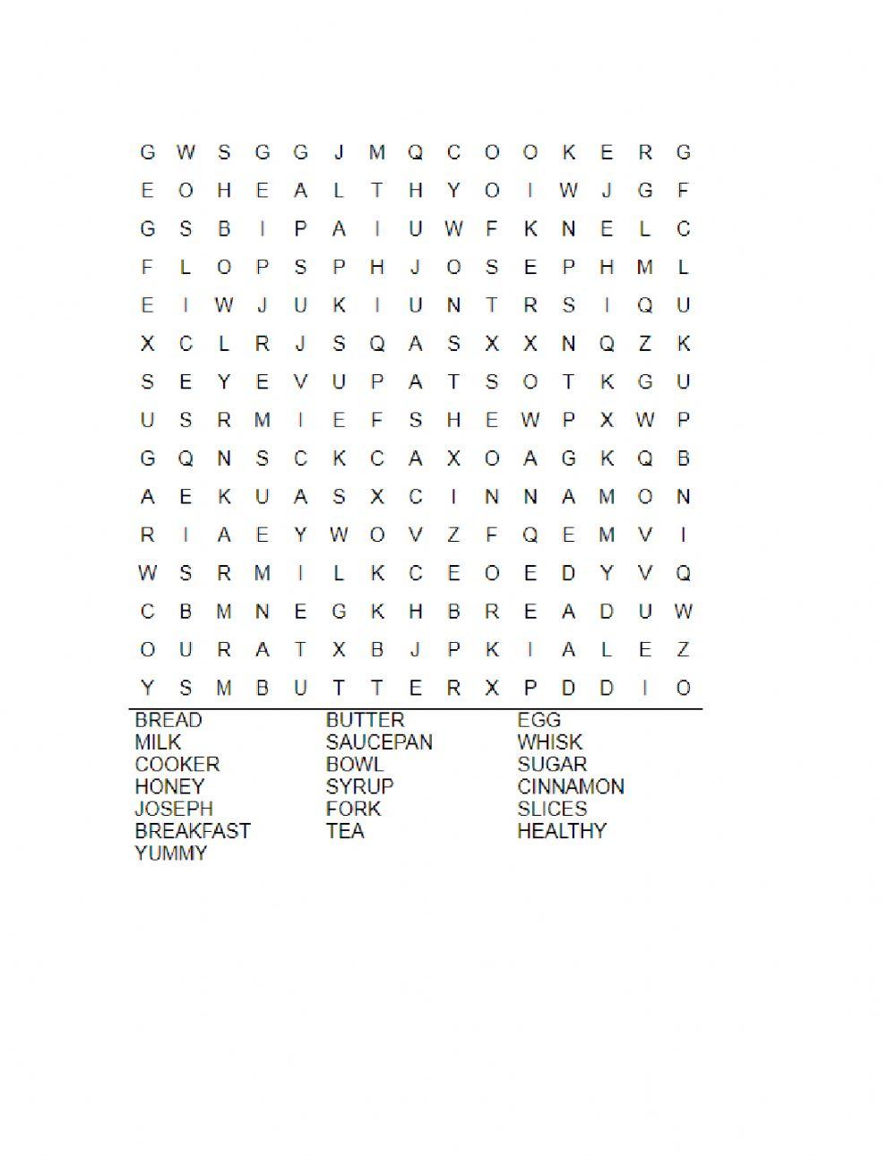 French toast worksheet | Live Worksheets