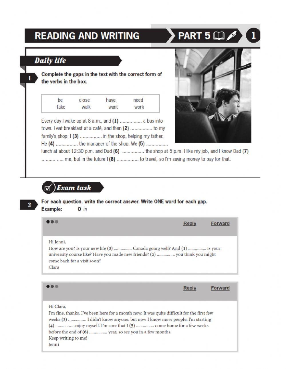 Key for schools reading and writing part 5 worksheet | Live Worksheets