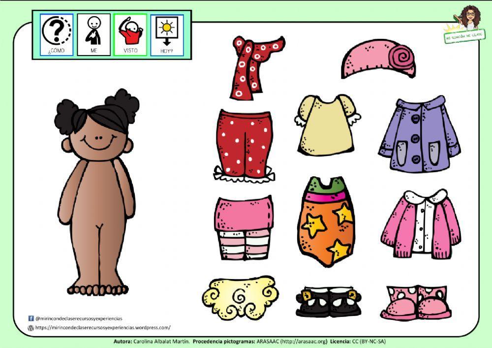 Asamblea: ¿Cómo me visto? Niña worksheet | Live Worksheets