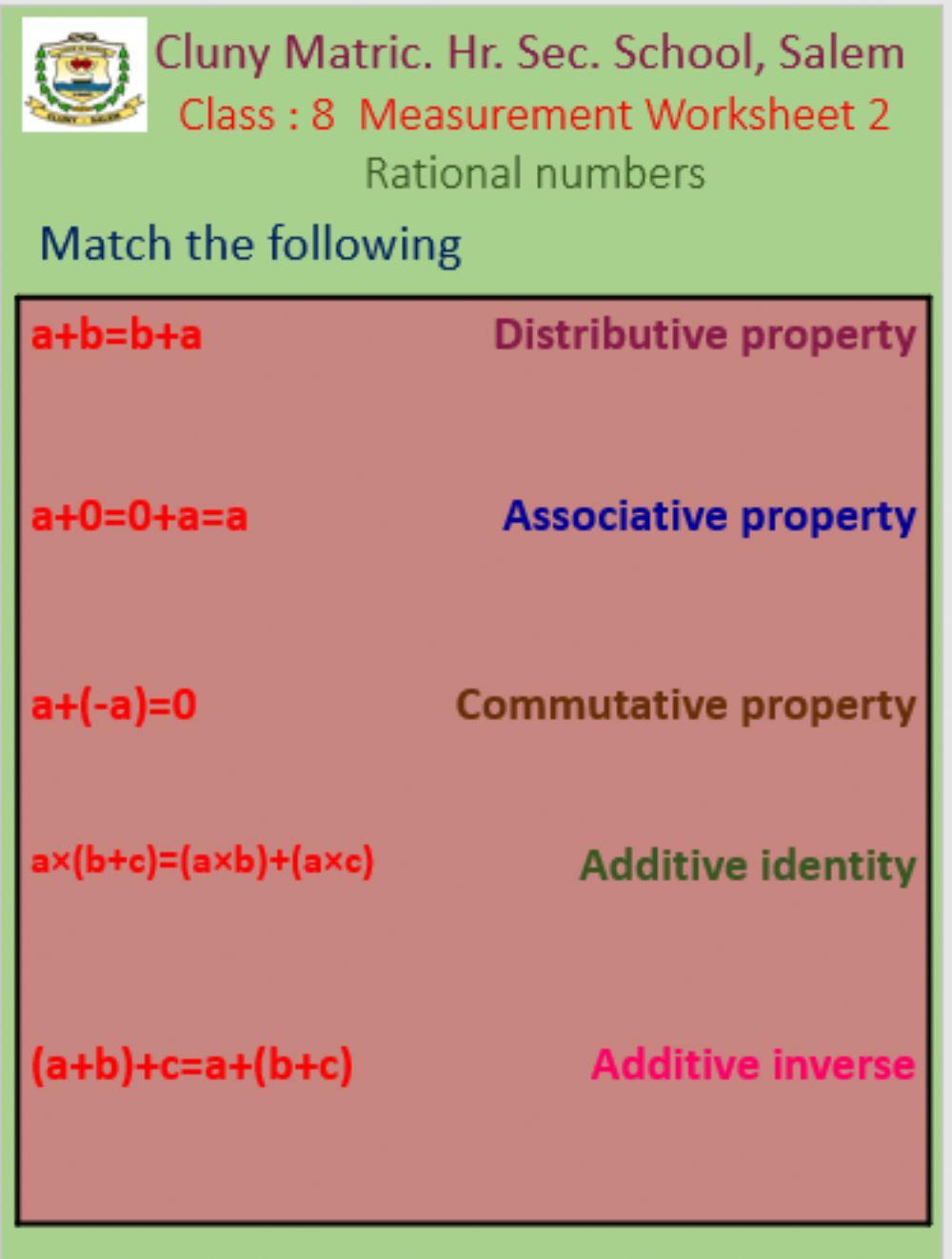 Std 8 Measurement 2 worksheet | Live Worksheets