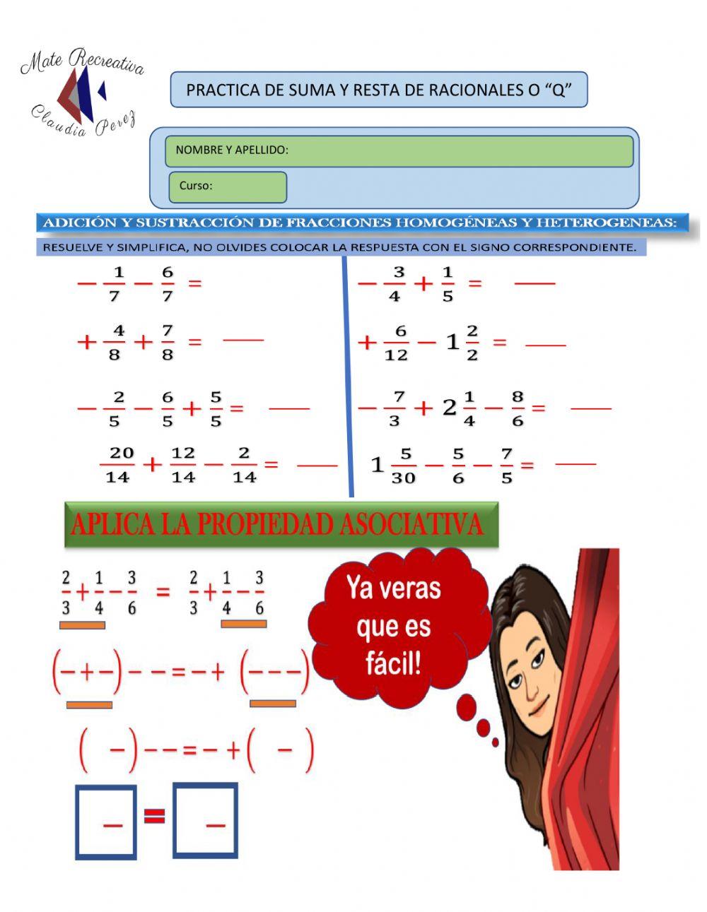 Suma y resta de… | Free Interactive Worksheets | 309125