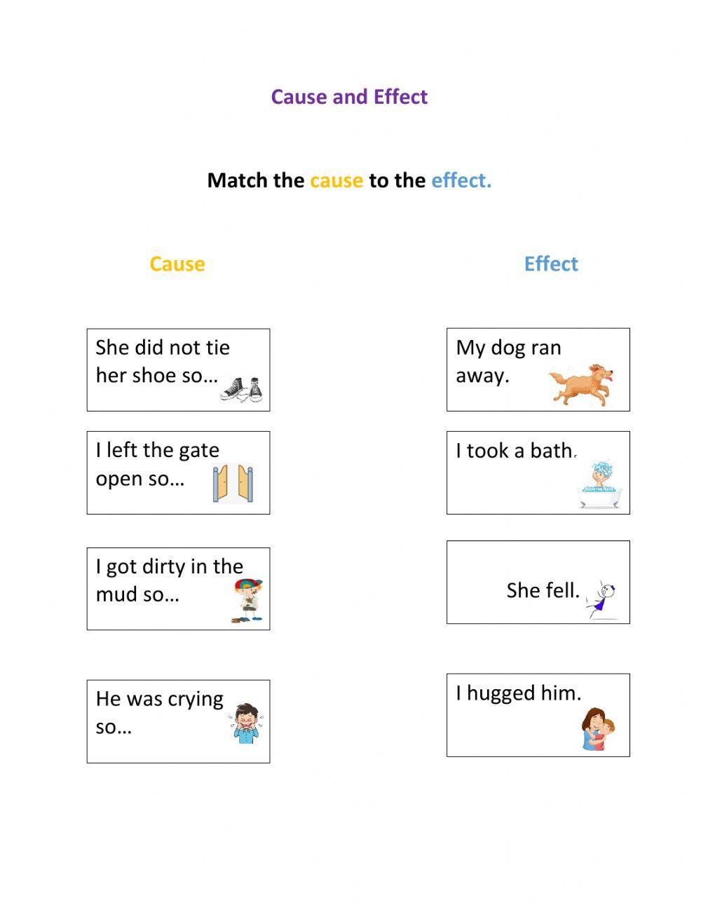 Cause And Effect Activity For 2 Live Worksheets cause-and-effect-activity-for-2-live-worksheets
