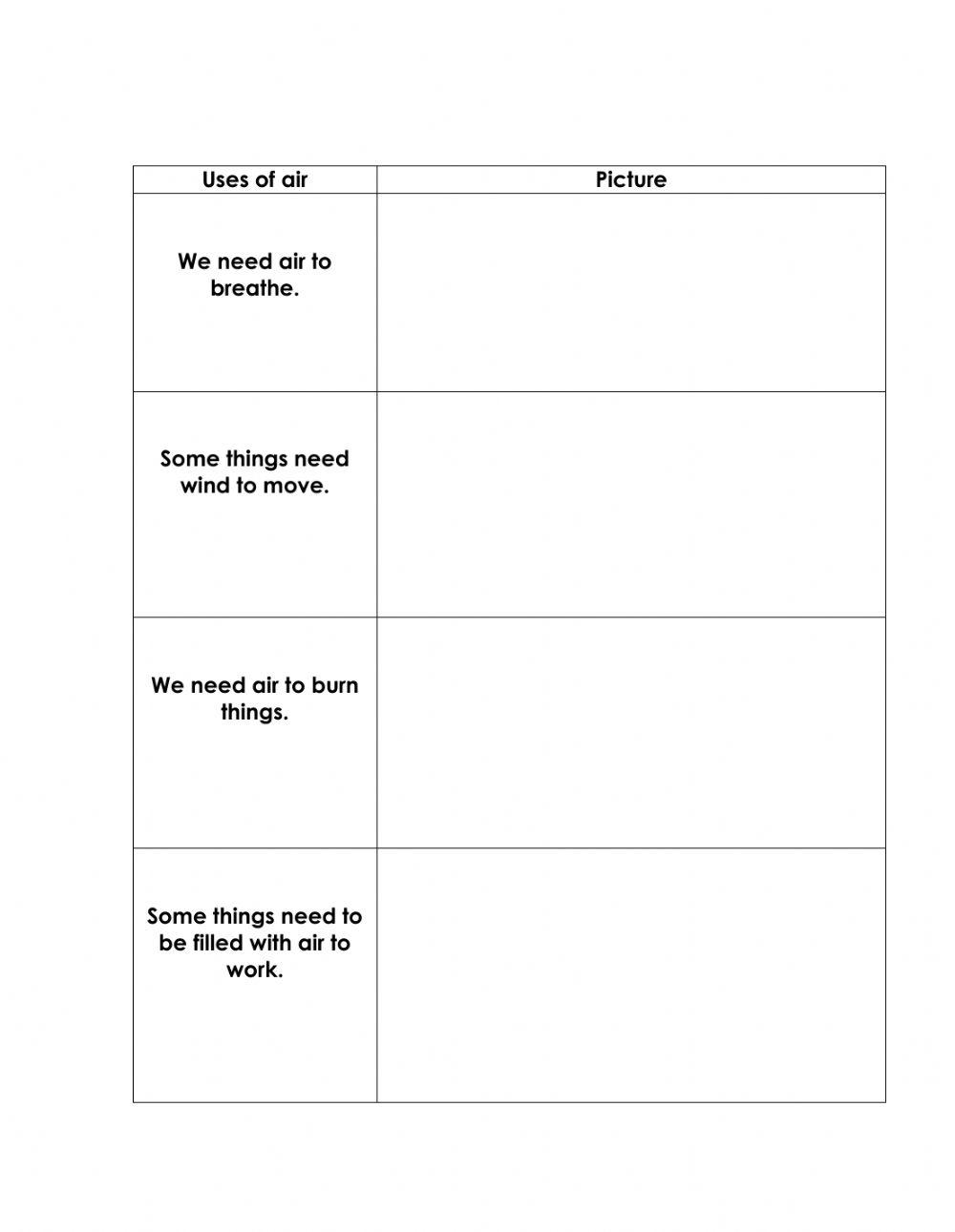 Uses of air online exercise for | Live Worksheets