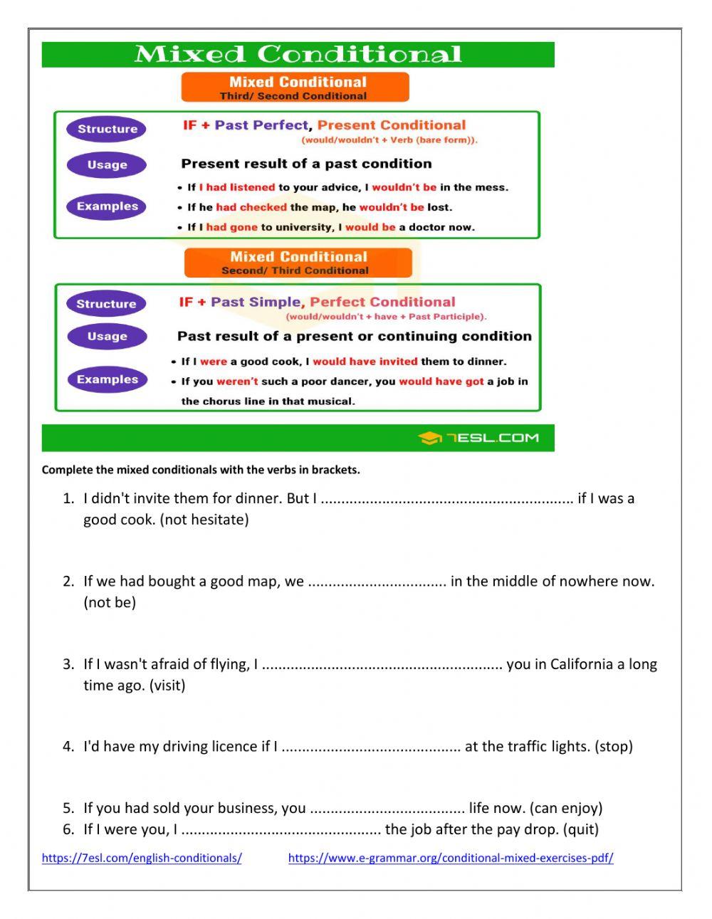 Conditionals al… | Free Interactive Worksheets | 5908260
