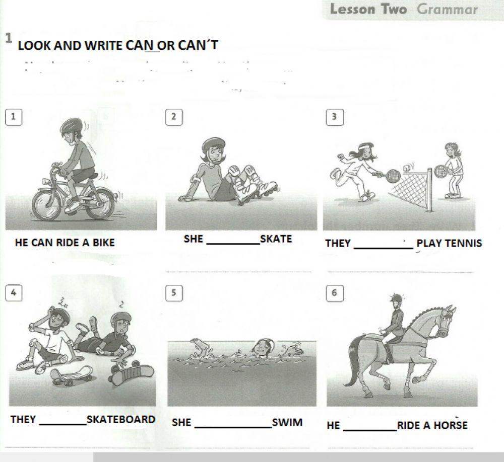 Can - can not interactive worksheet | Live Worksheets