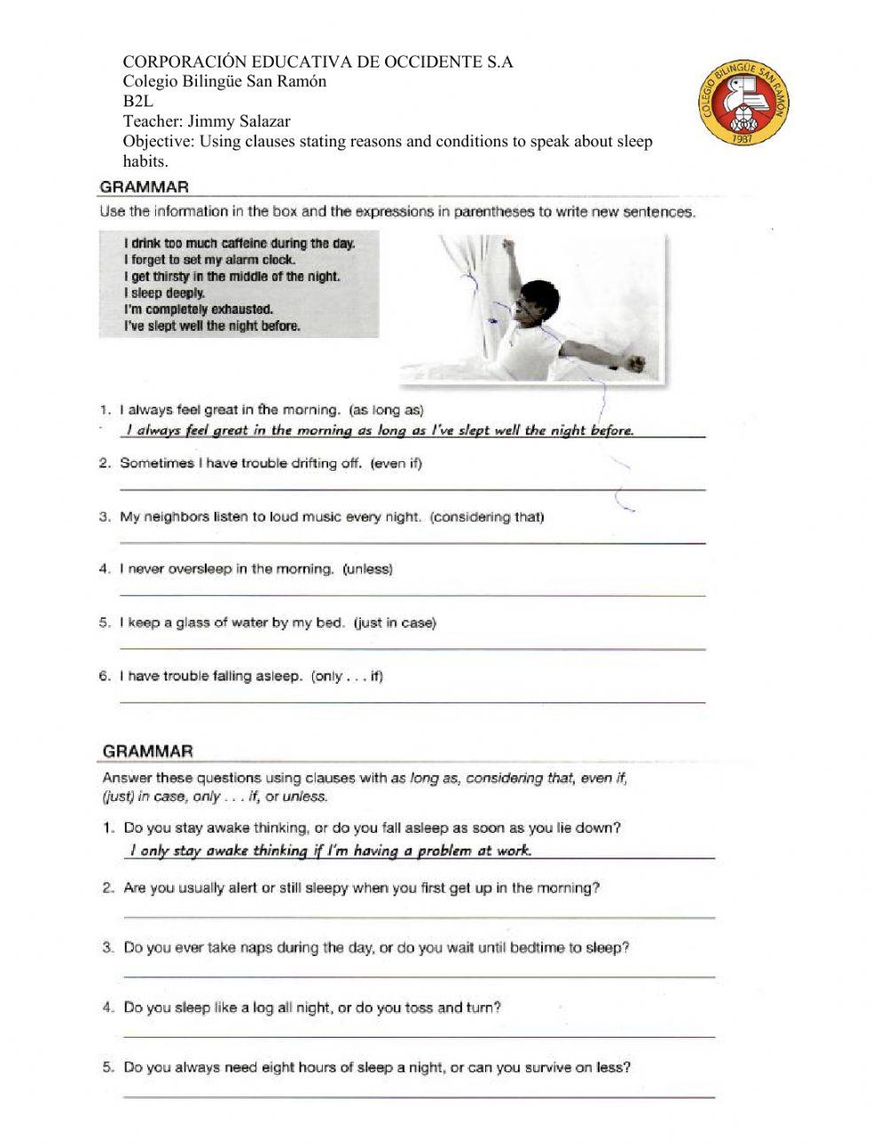 Stating reasons… | Free Interactive Worksheets | 5909728