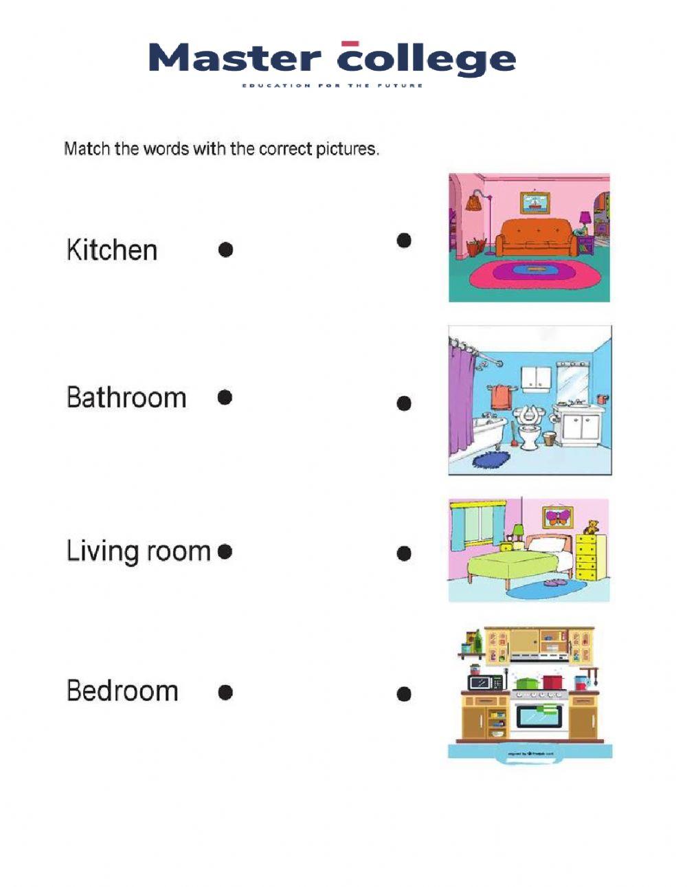Parts of the house Kinder online exercise for | Live Worksheets