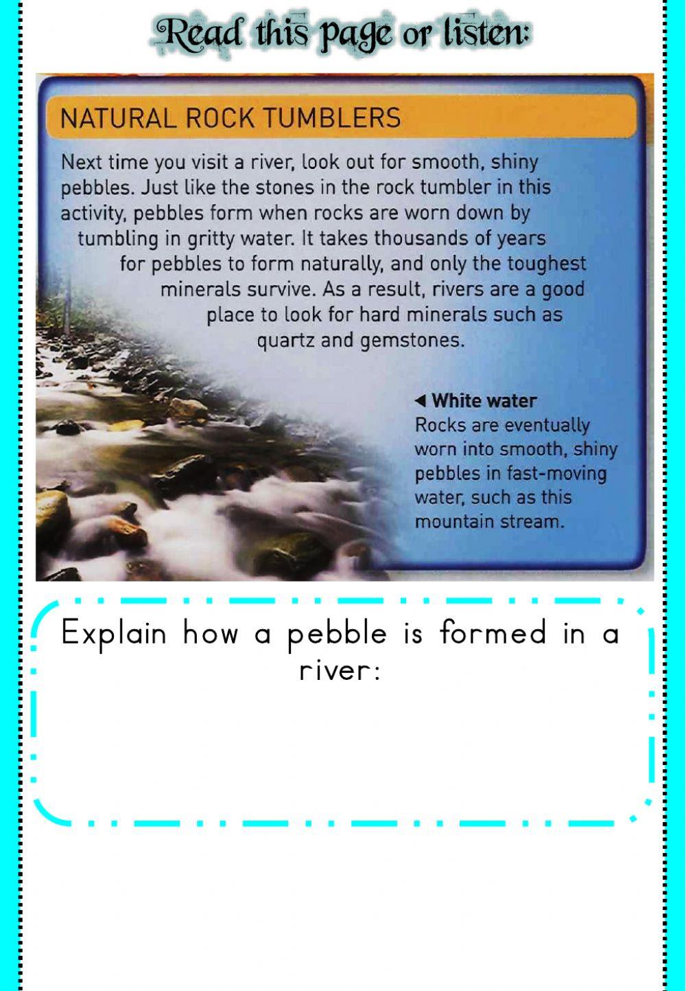 Week 22 - Geography - Pebbles worksheet | Live Worksheets