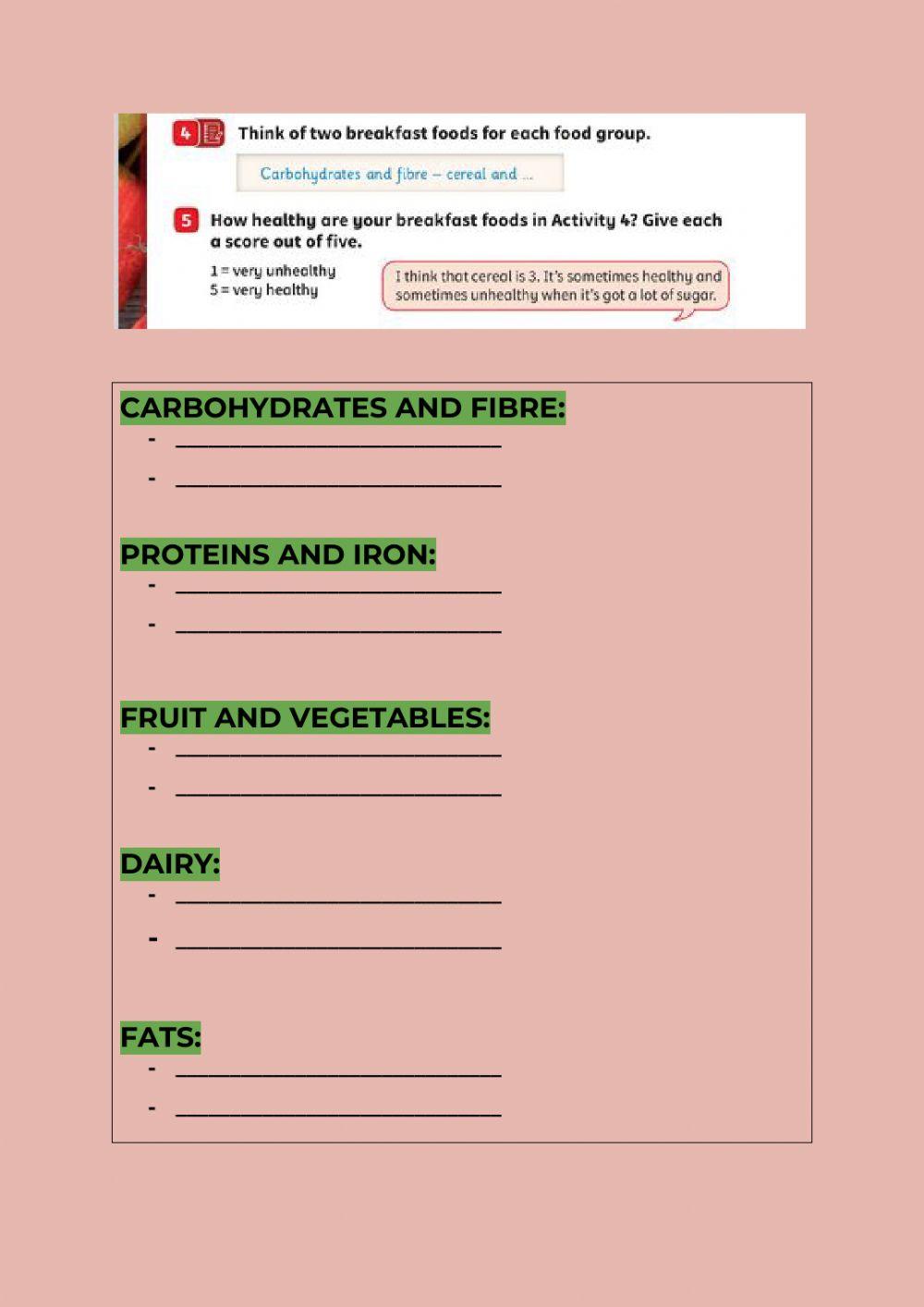 FOOD, GLORIOUS FOOD (POWER UP LEVEL 3 PAGE 24) online exercise for ...