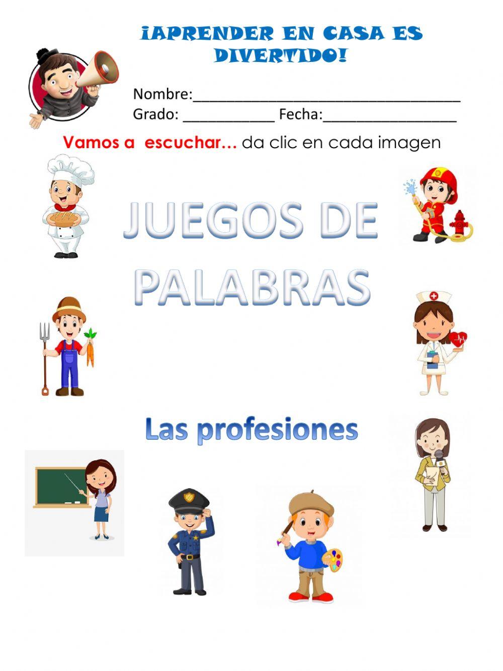 Las profesiones online pdf activity for Transición | Live Worksheets