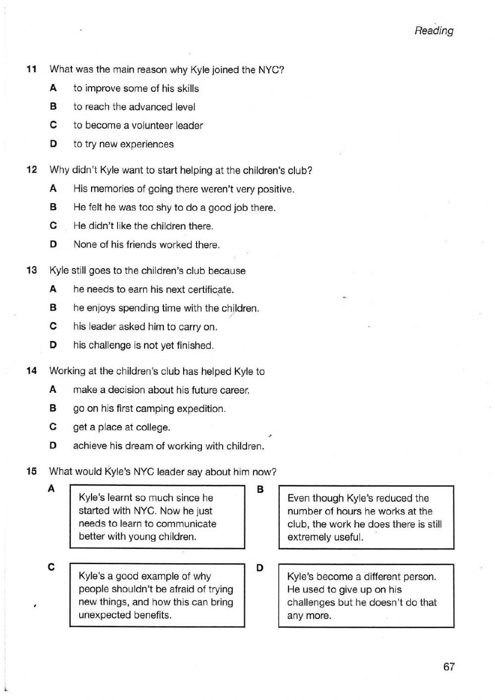 TEST 4 - READING PAPER 2850 | petlacultural | Live