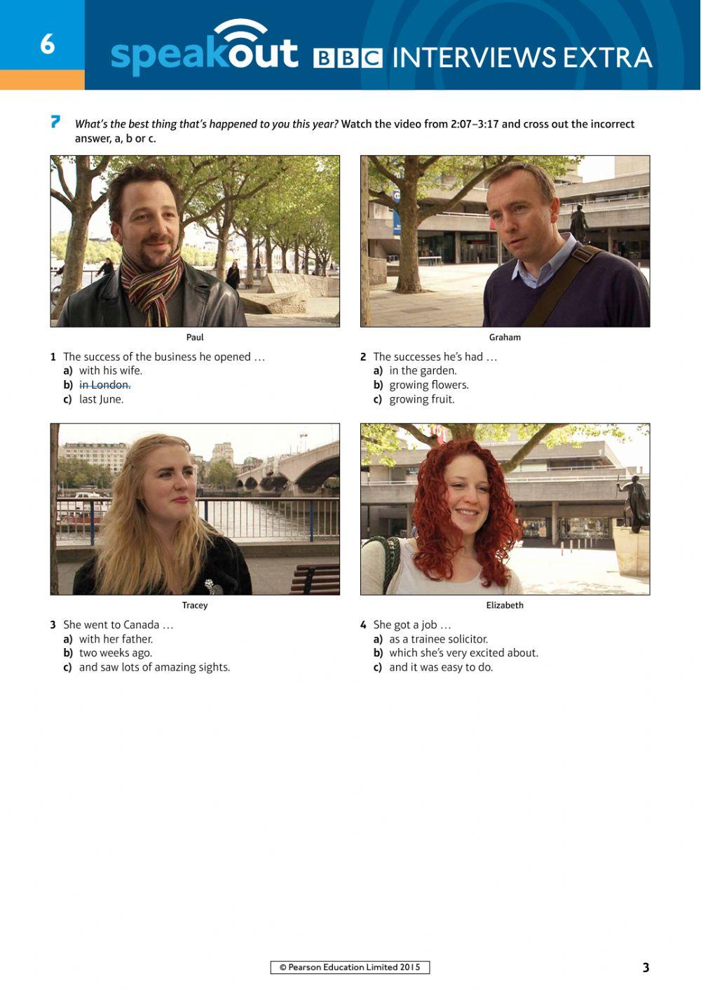 Speakout Interm… | Free Interactive Worksheets | 5912745