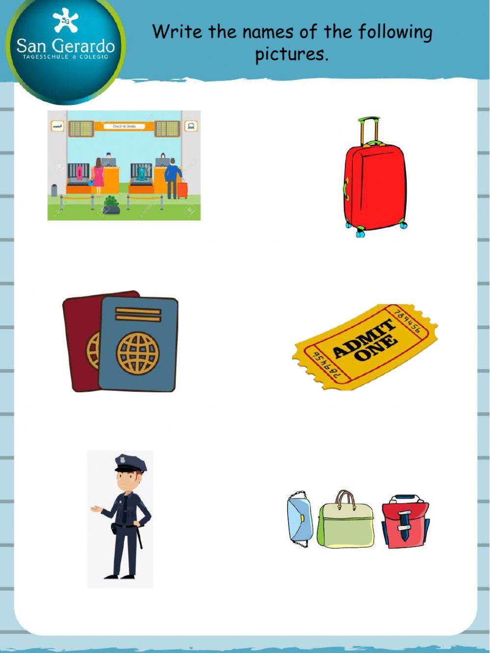 Airport - Elements worksheet | Live Worksheets