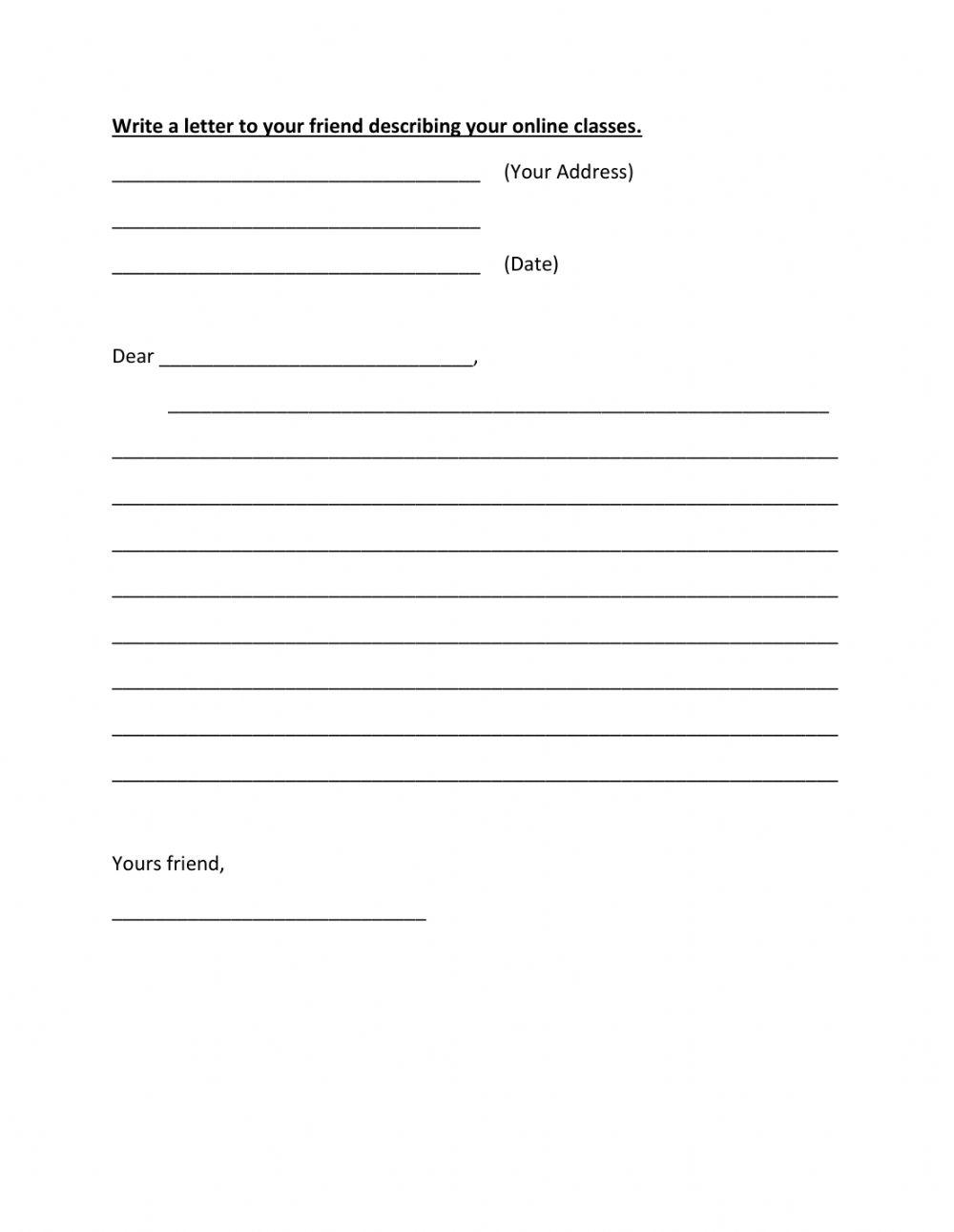 312492 | Letter writing | Aiswarya | LiveWorksheets