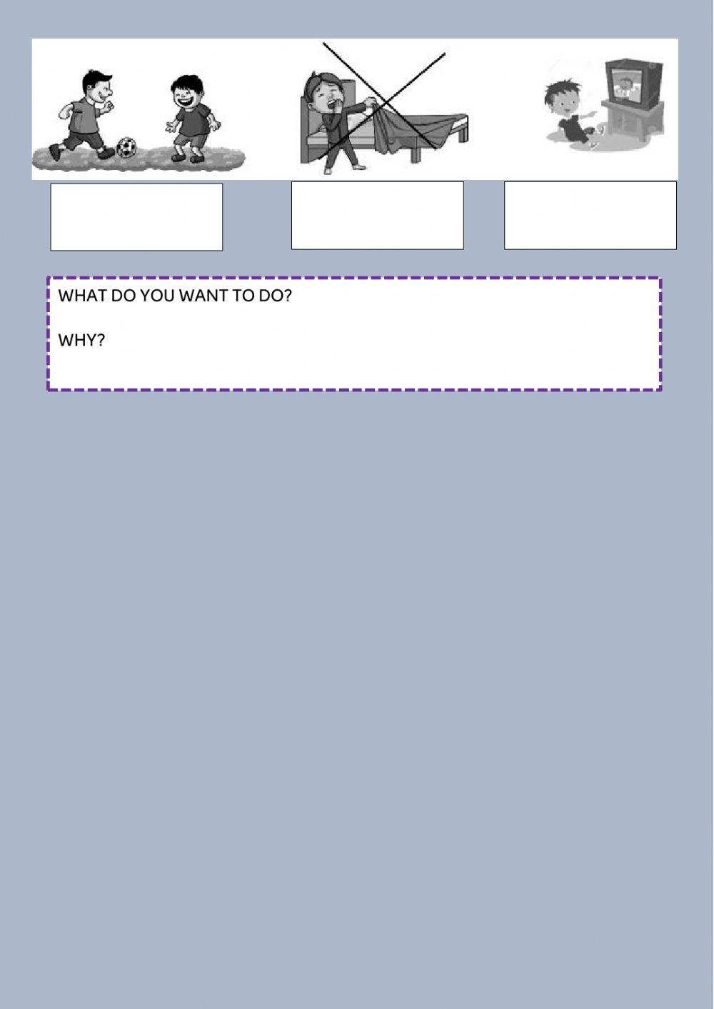 Want to exercise | Live Worksheets