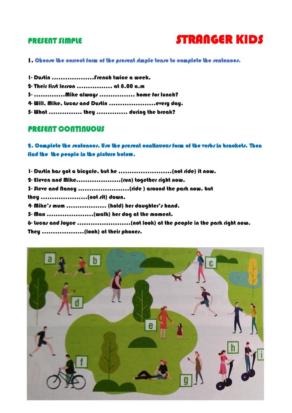 Pdf online worksheet: Present simple and present continuous | Live ...