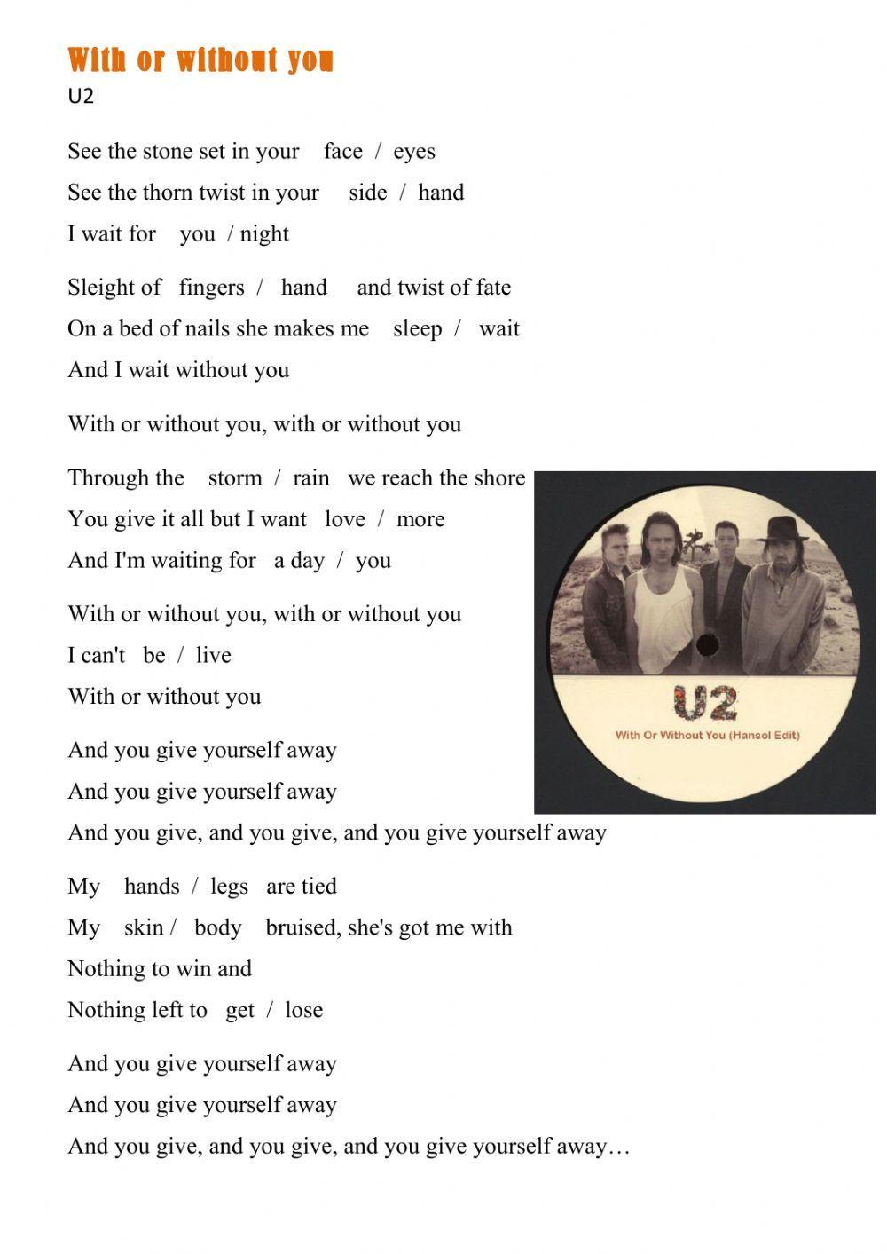 313360 | Song - With or without you | Libuše Sandrová