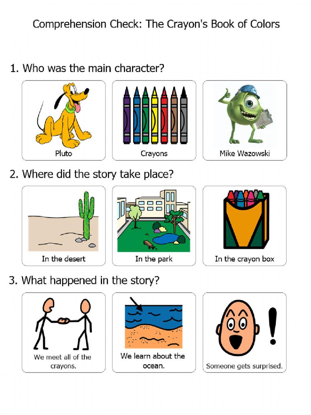 The Crayon's Bo… | Free Interactive Worksheets | 313479