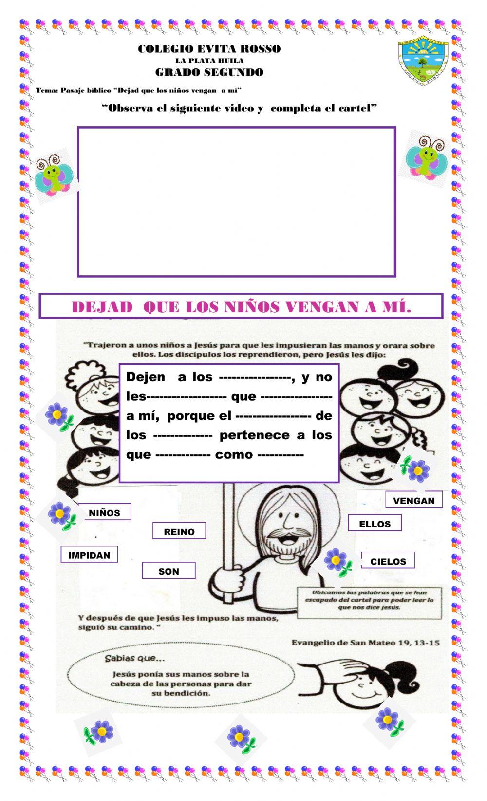 Dejad Que Los Niños Vengan A Worksheet Live Worksheets, 44% OFF