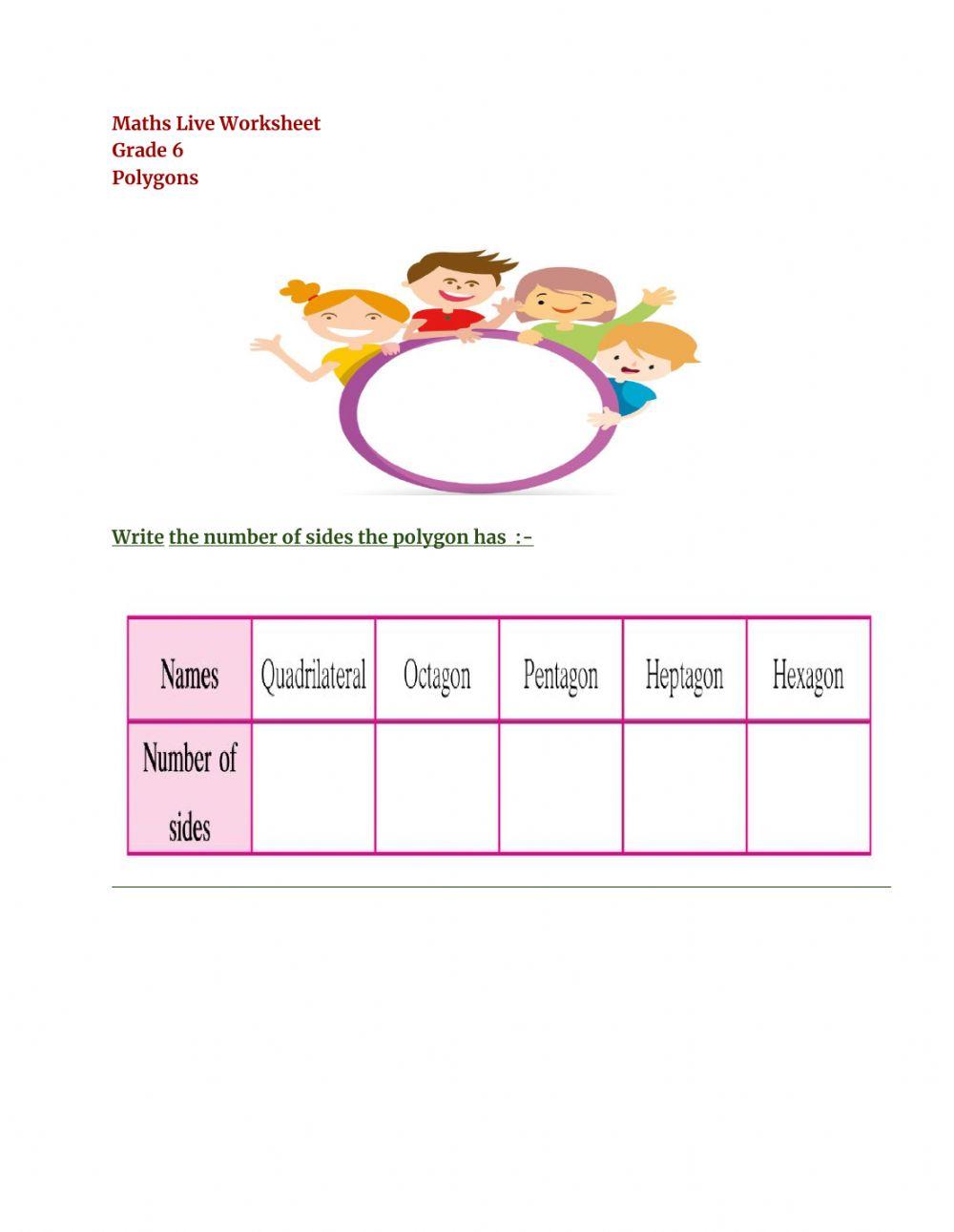 Polygons online activity | Live Worksheets Polygons online activity | Live Worksheets