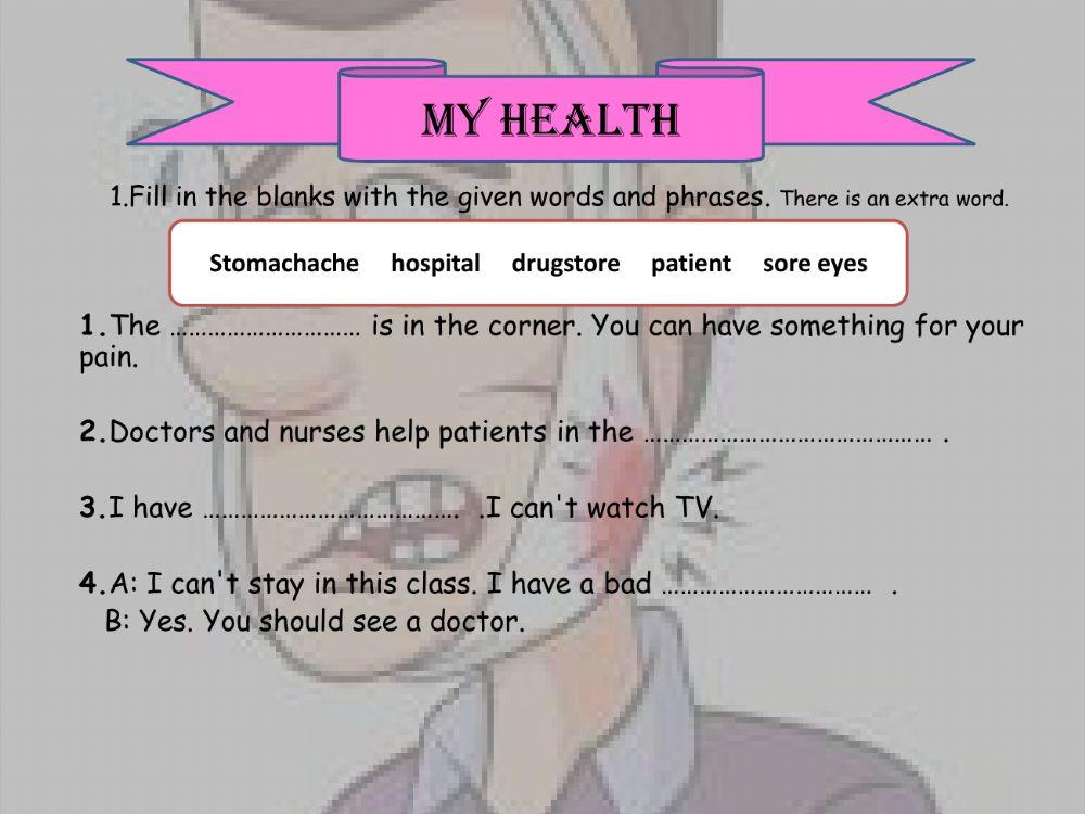 My Health online exercise for | Live Worksheets