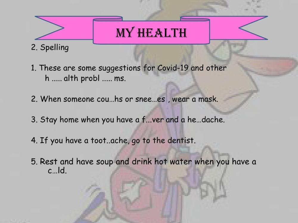 My Health online exercise for | Live Worksheets