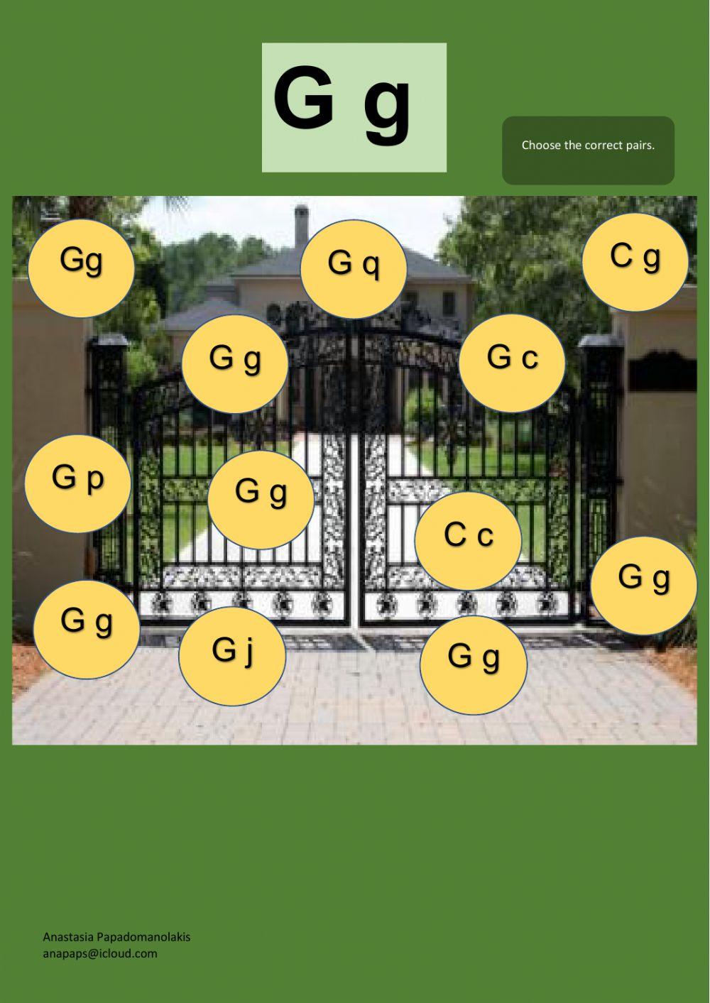 Gg pairs worksheet | Live Worksheets