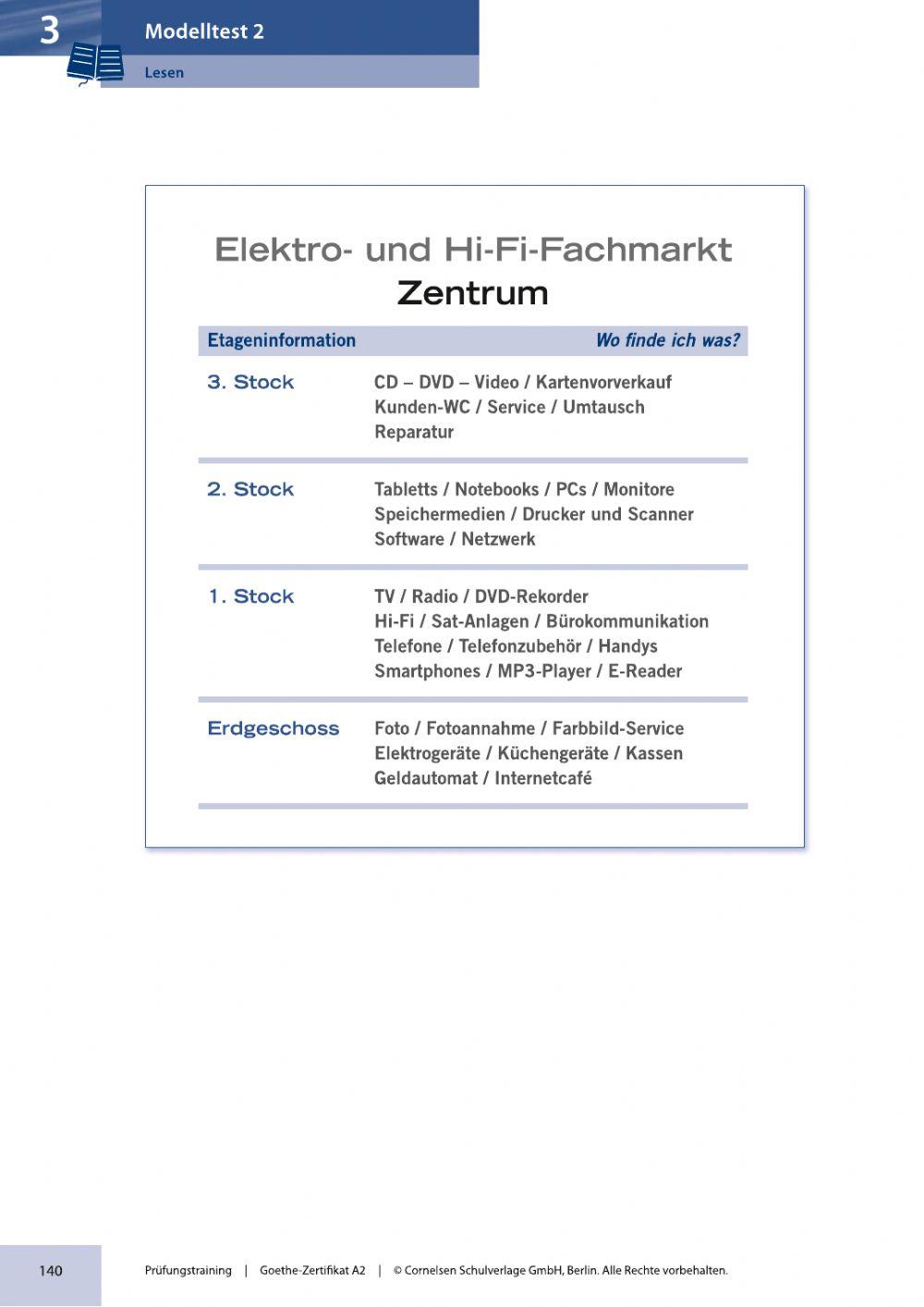 Lesen A2 | Free Interactive Worksheets | 5876602