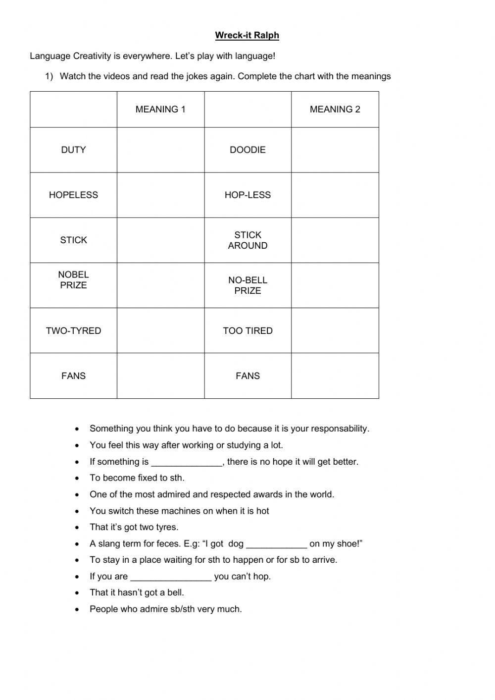 Activity lg work 295167 | lorenadam | Live Worksheets