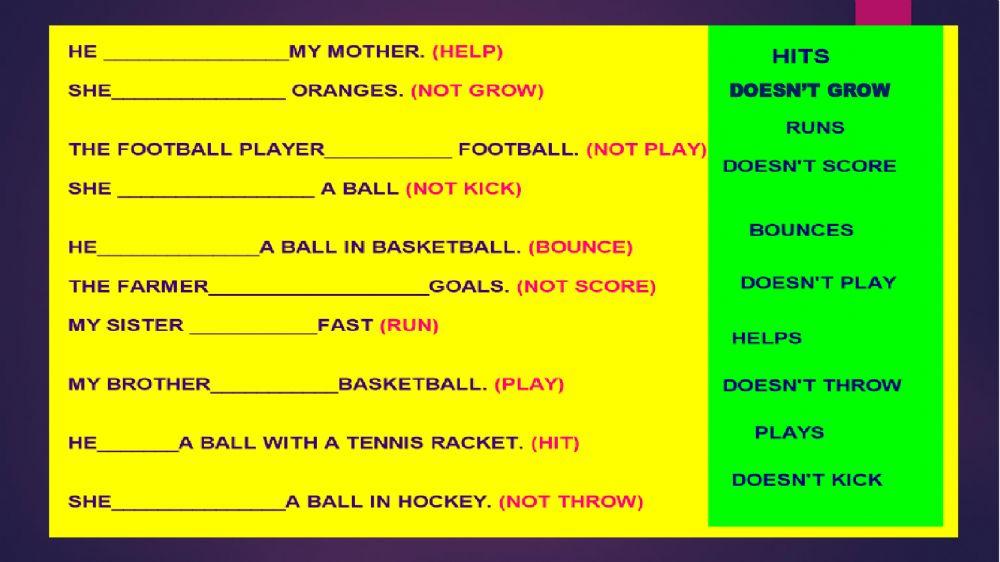 Present simple online exercise for kids 3 | Live Worksheets
