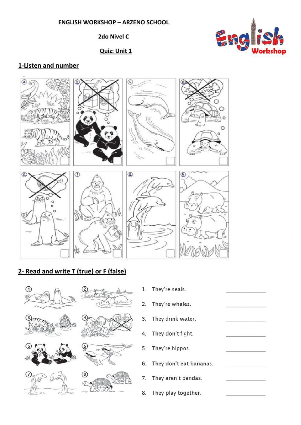 Quiz: unit 1 worksheet | Live Worksheets