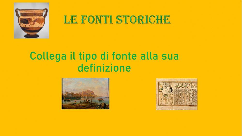 le fonti storiche exercise | Live Worksheets