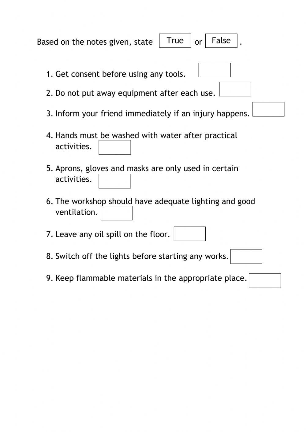 Be Aware Take Care worksheet | Live Worksheets