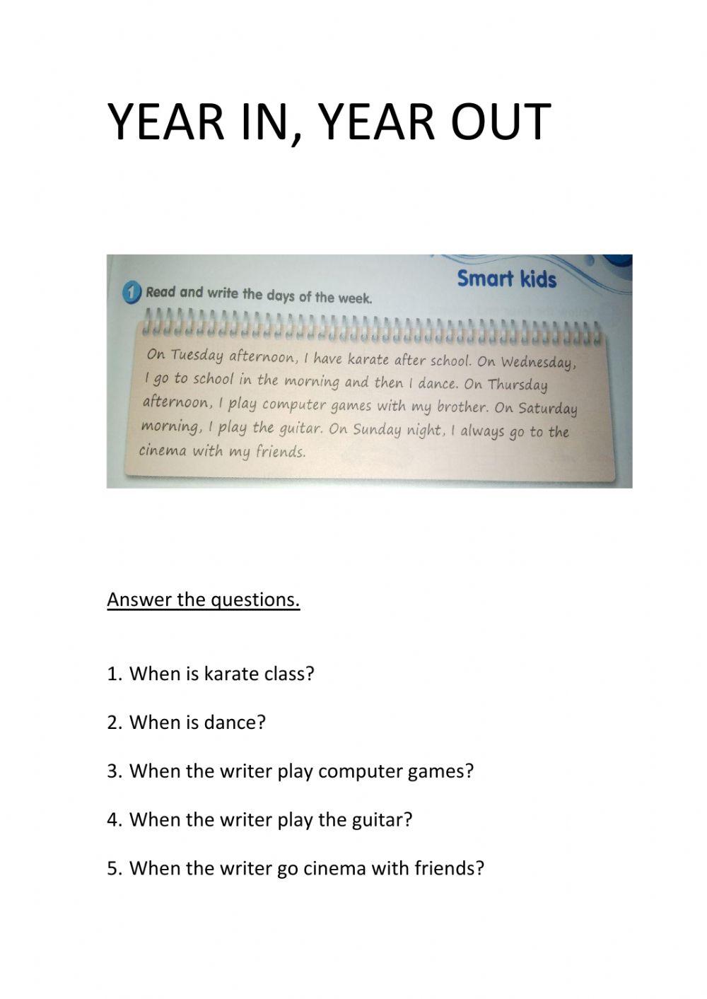 Year in year out 296143 | THANALECHIME | Live Worksheets