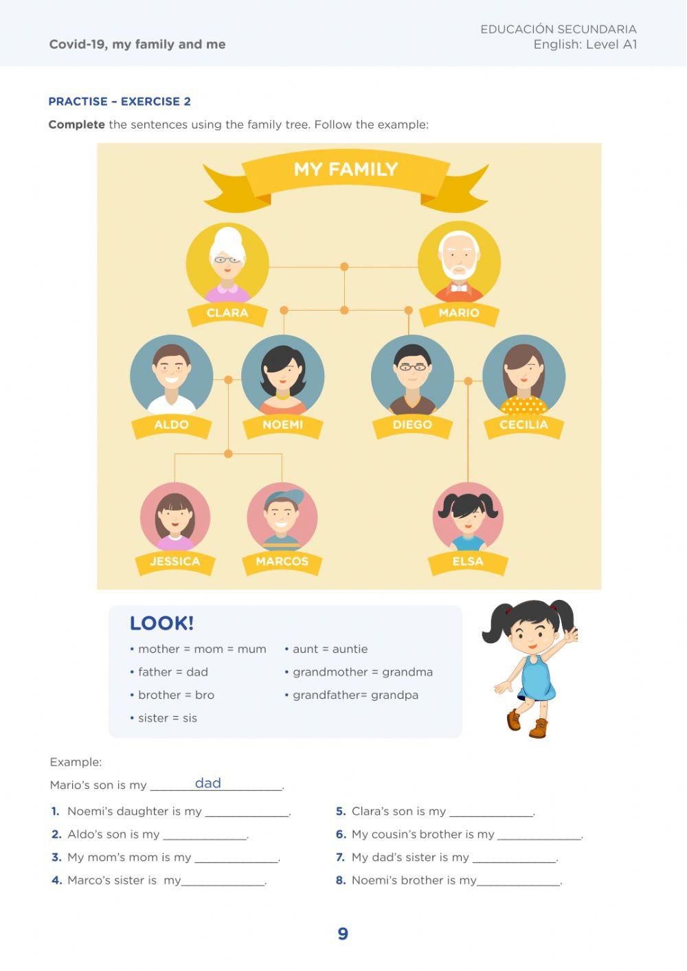 The family pose… | Free Interactive Worksheets | 297563