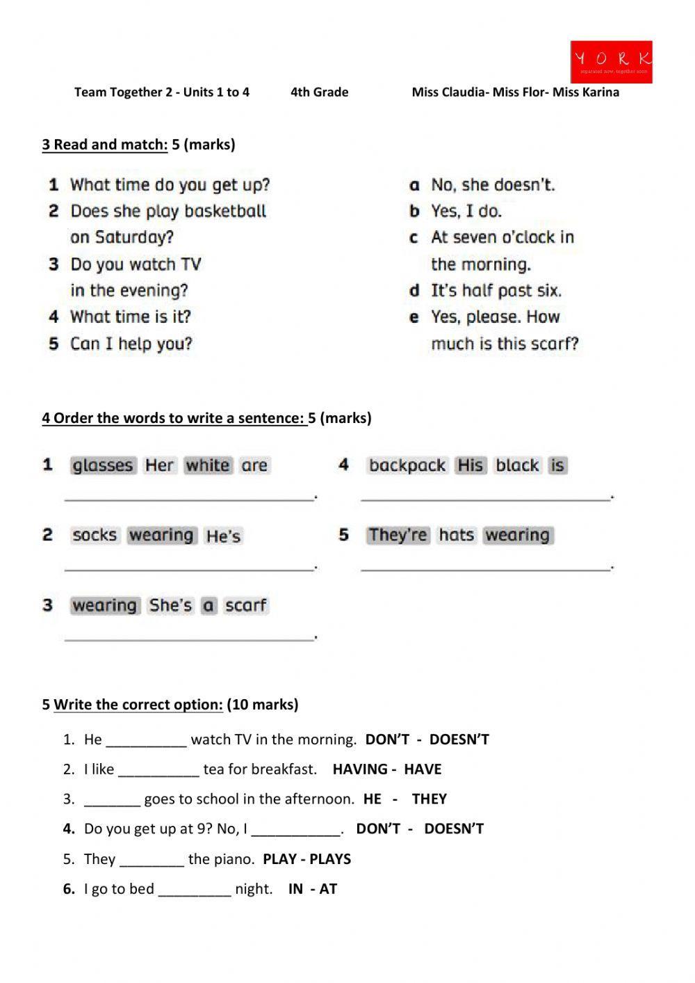 Team Together 2… | Free Interactive Worksheets | 296813