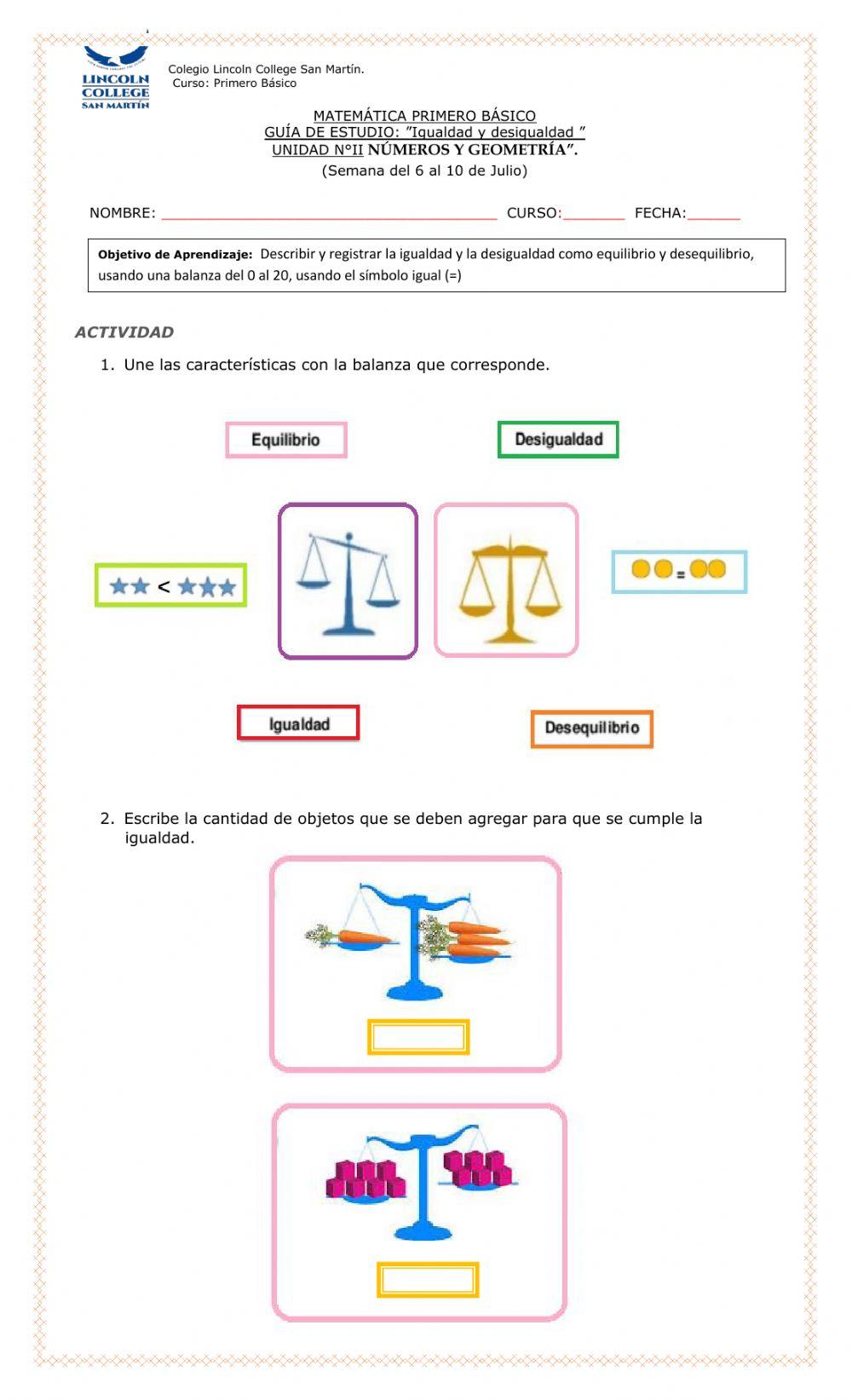 Guía Igualdad y… | Free Interactive Worksheets | 296874