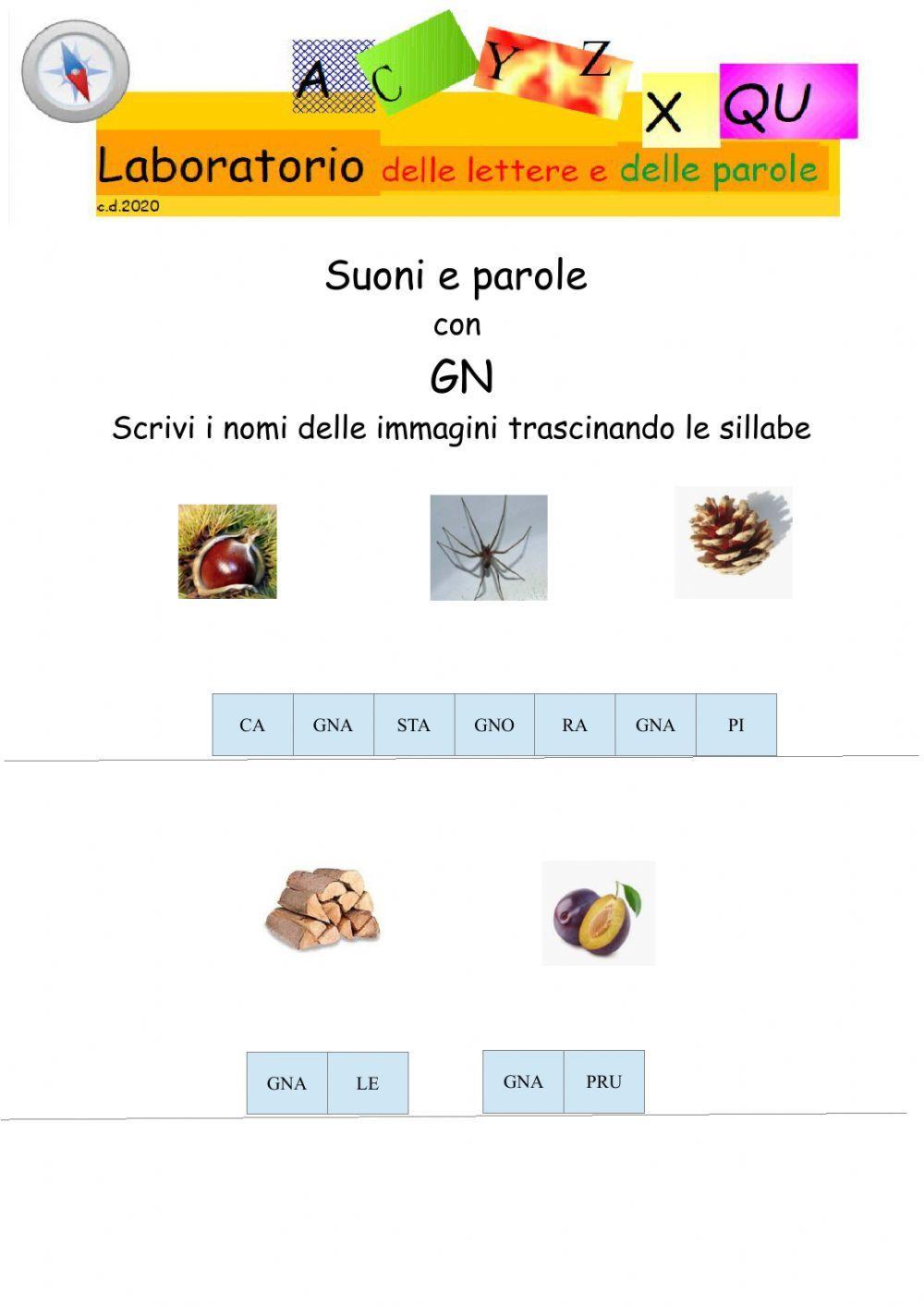 Suoni e parole … | Free Interactive Worksheets | 297843