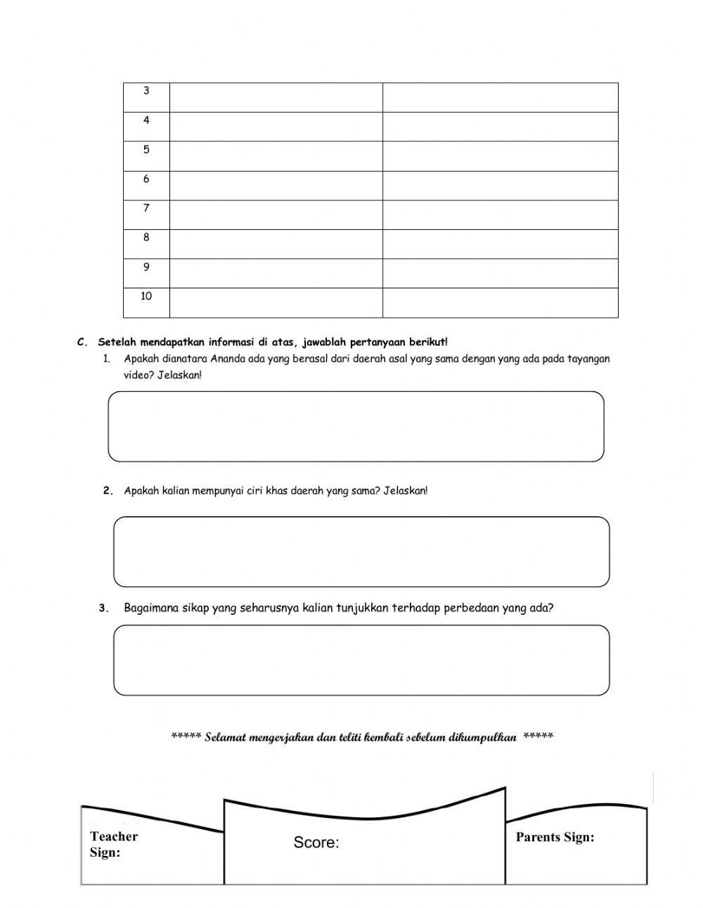 LKS Keberagaman Budaya worksheet | Live Worksheets