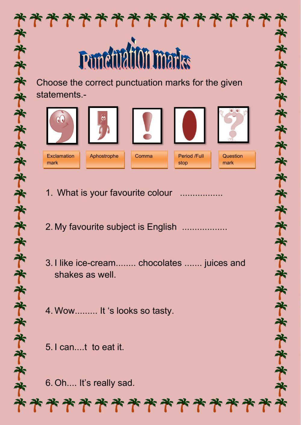 Punctuation marks 298242 | Arti Dhawal | Live Worksheets