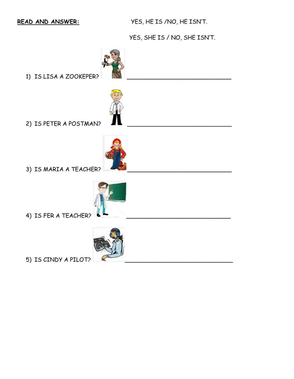 Jobs online exercise for BEGINNER | Live Worksheets