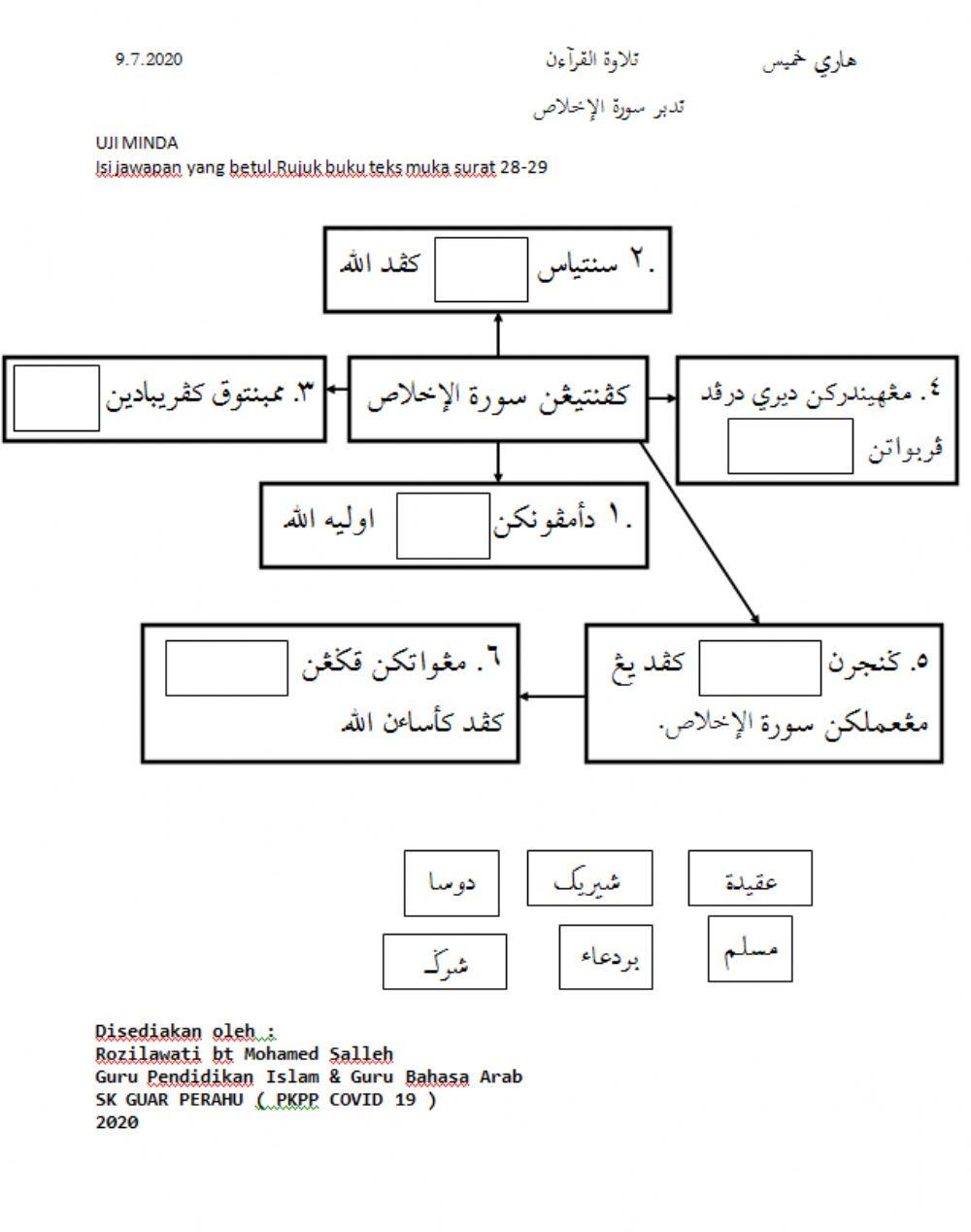 Pendidikan Islam Tilawah Al-Quran activity | Live Worksheets