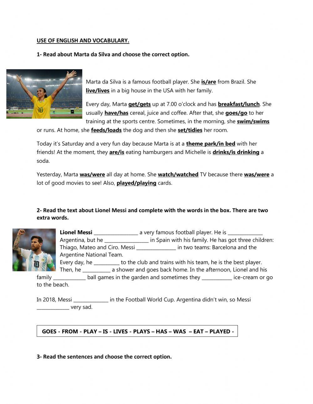 Grammar online exercise for junior 3 | Live Worksheets