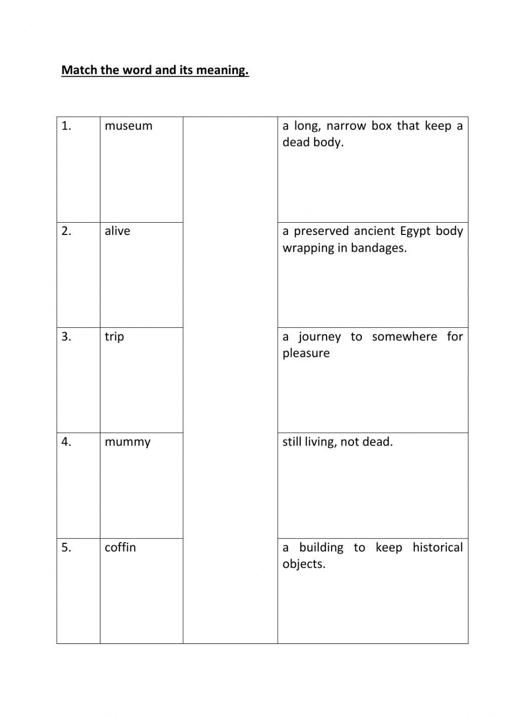 Reading online exercise for YEAR 4 | Live Worksheets