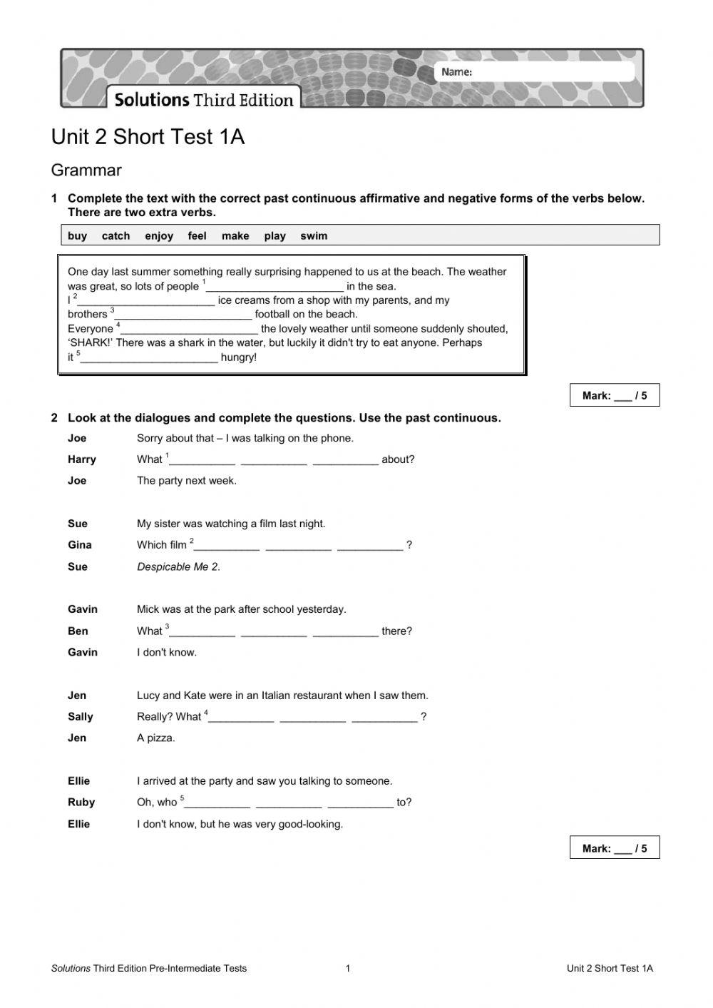 Solutions pre i… | Free Interactive Worksheets | 6830243