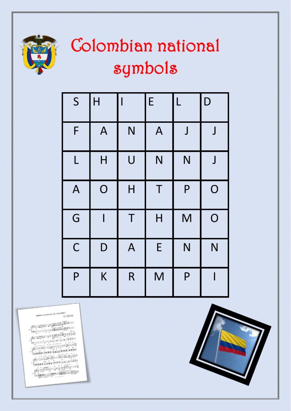 Colombian natio… | Free Interactive Worksheets | 321829