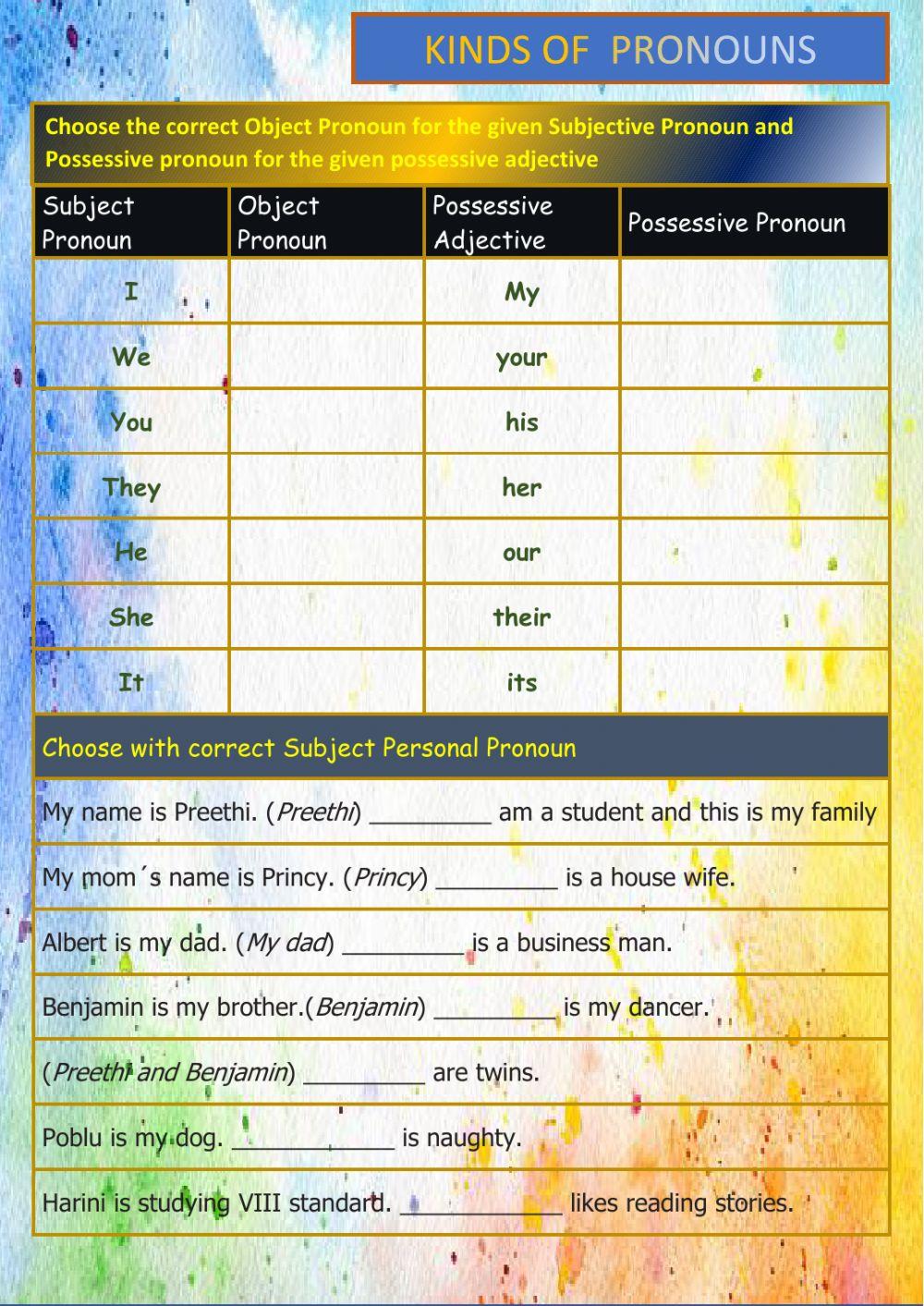 Kinds Of Pronouns Worksheet Live Worksheets kinds-of-pronouns-worksheet-live-worksheets