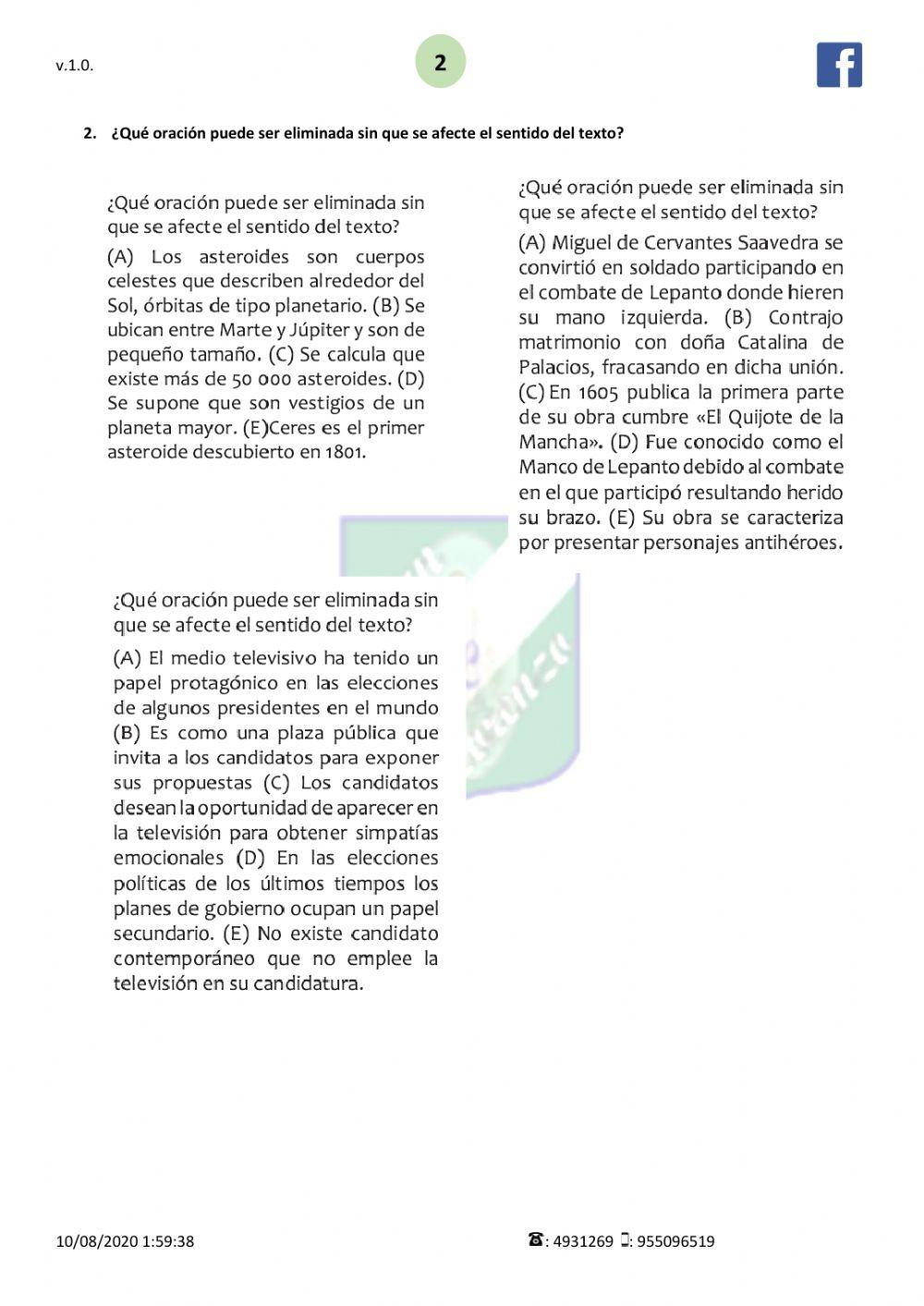 INCLUSIÓN E INFORMACIÓN PRESCINDIBLE 5SEC online exercise for | Live ...